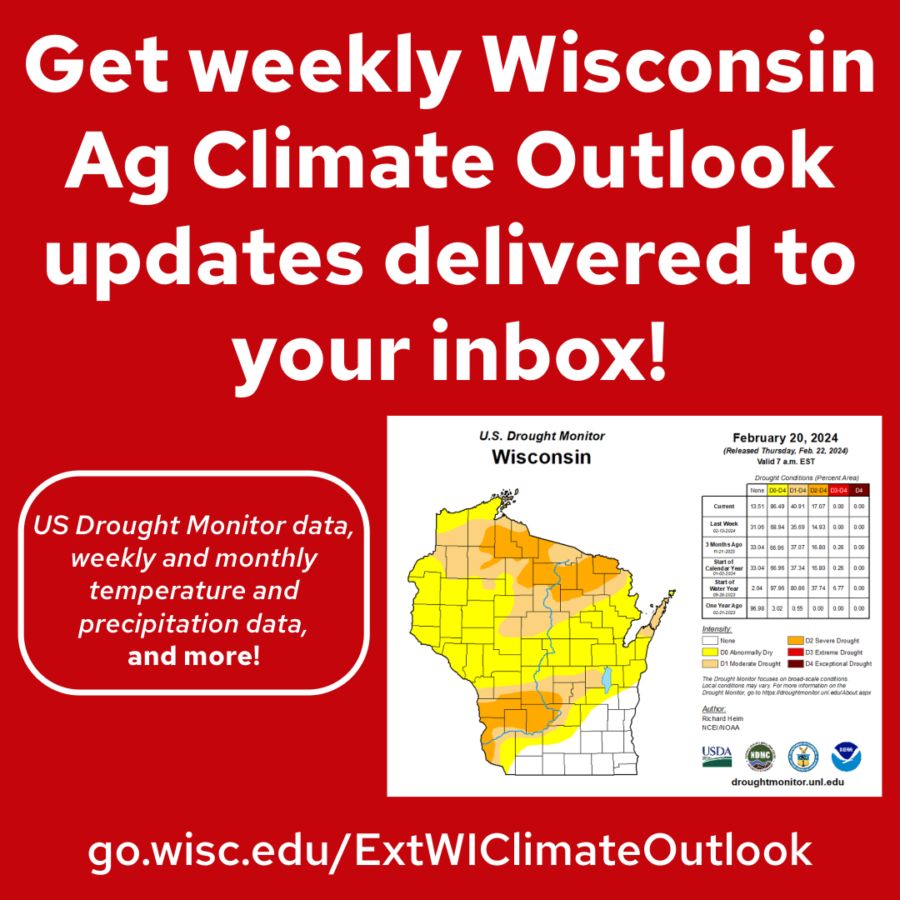 New Wisconsin Ag Climate Outlook Alert! – Extension Marinette County